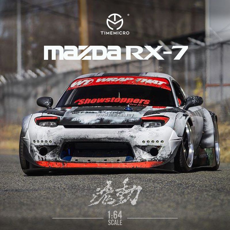 TIME MICRO 1/64 MAZDA RX7 ROCKET BUNNY WEATHERED WRAP