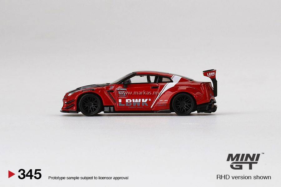 (PO) MINI GT 1/64 #345 LB WORKS NISSAN GT-R R35 TYPE 2 REAR WING VER 3 ...