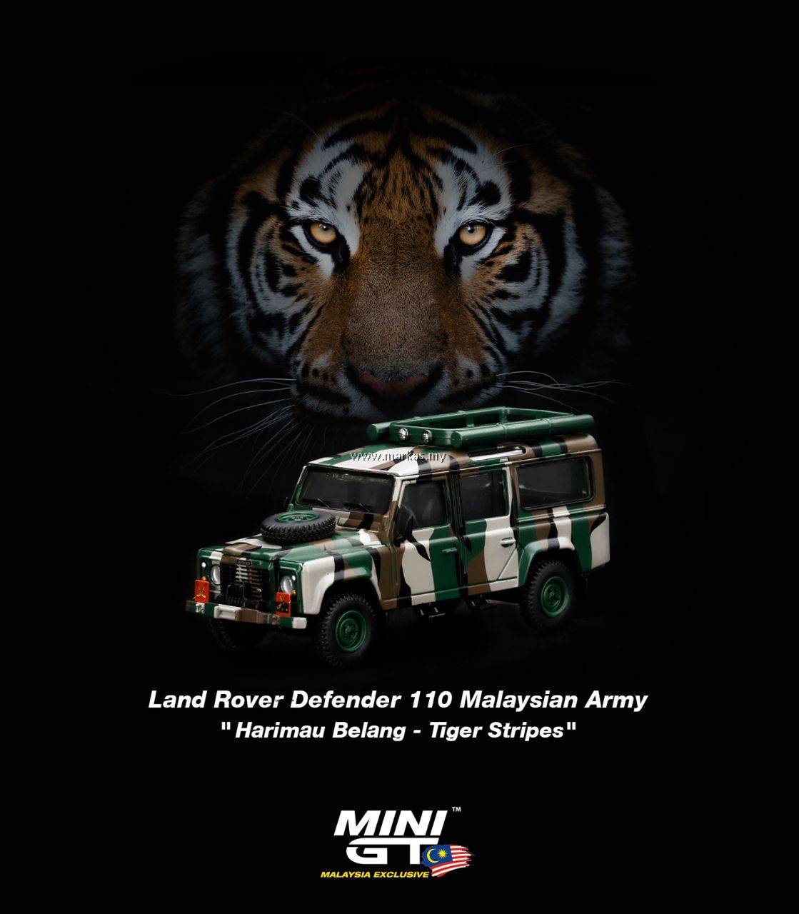 MINI GT MALAYSIA EXCLUSIVE 1/64 #321 LAND ROVER DEFENDER 110 MALAYSIAN ...
