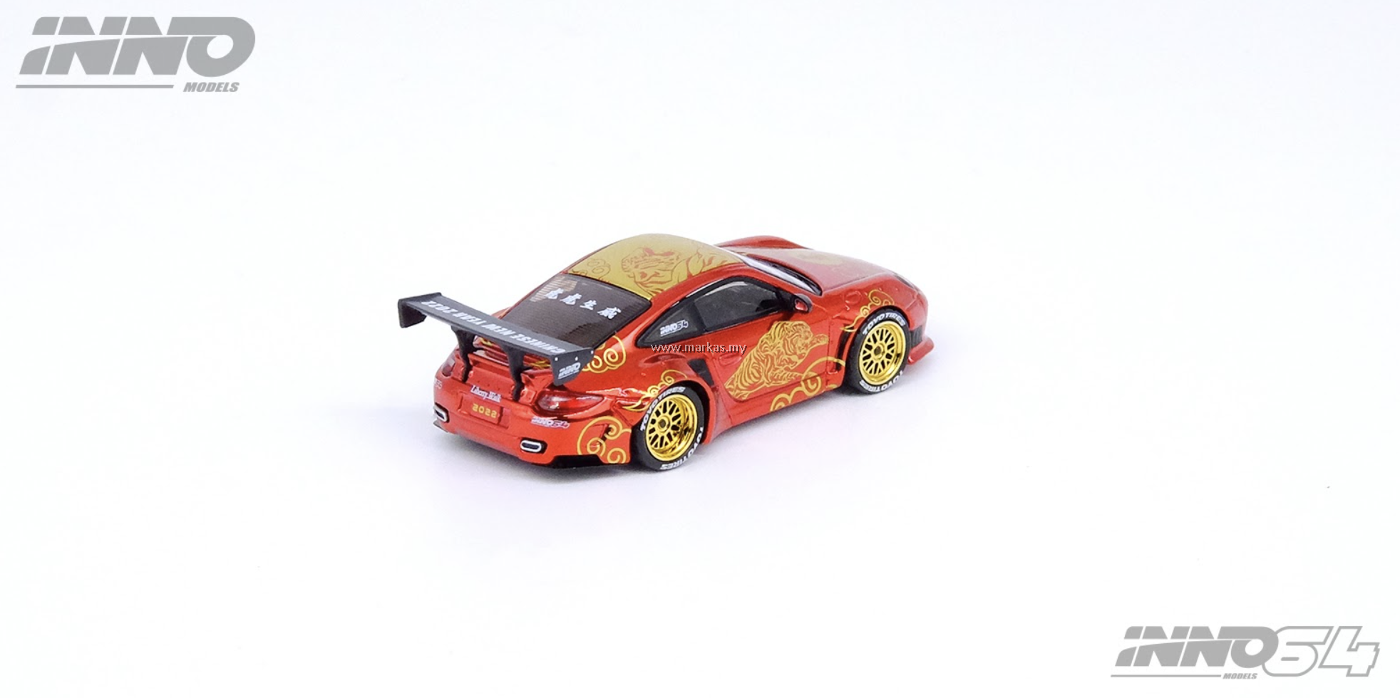 INNO MODELS INNO64 1/64 PORSCHE 997 LBWK YEAR OF THE TIGER 2022 CNY ...