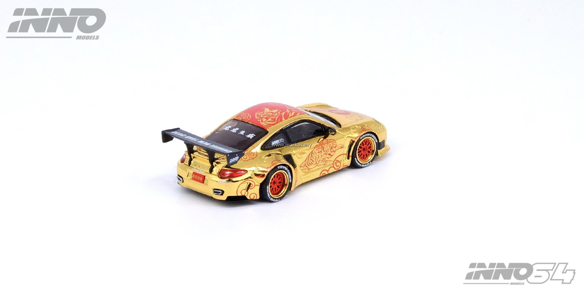 INNO MODELS INNO64 1/64 PORSCHE 997 LBWK YEAR OF THE TIGER 2022 CNY ...