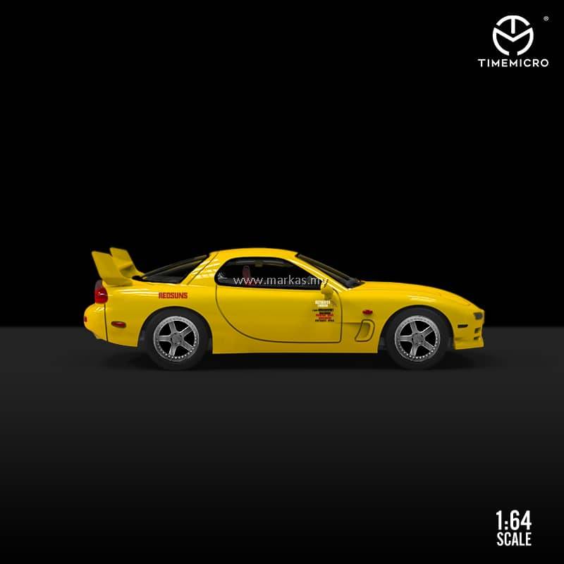 TIME MICRO INITIAL D 1/64 MAZDA RX7 FD3S YELLOW