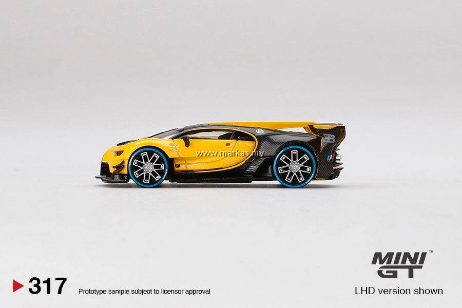 MINI GT 1/64 #317 BUGATTI VISION GRAN TURISMO YELLOW