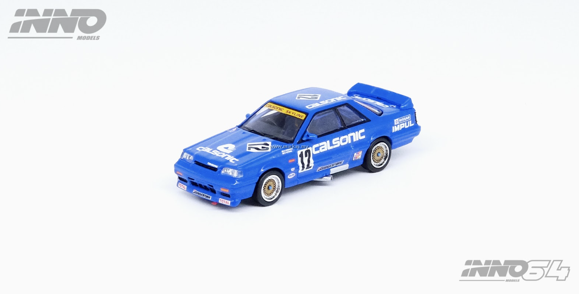 INNO MODELS INNO64 1/64 NISSAN SKYLINE R31 GTS-R #12 CALSONIC JTCC 1987