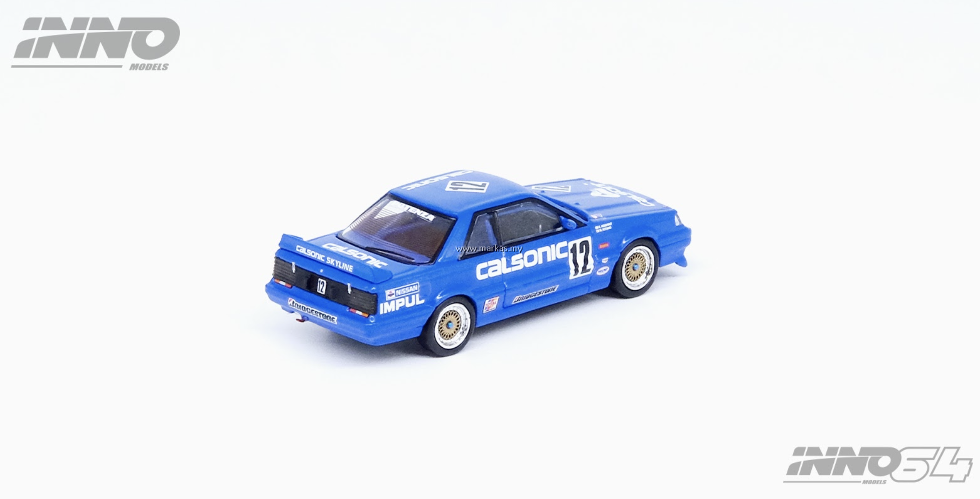 INNO MODELS INNO64 1/64 NISSAN SKYLINE R31 GTS-R #12 CALSONIC JTCC 1987