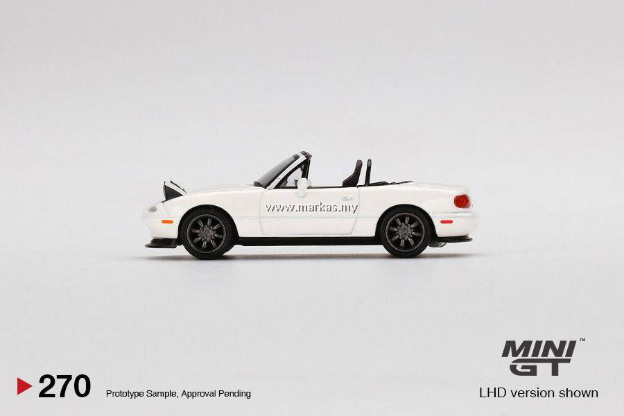 MINI GT 1/64 #270 MAZDA MIATA MX-5 (NA) TUNED VERSION CLASSIC WHITE ...