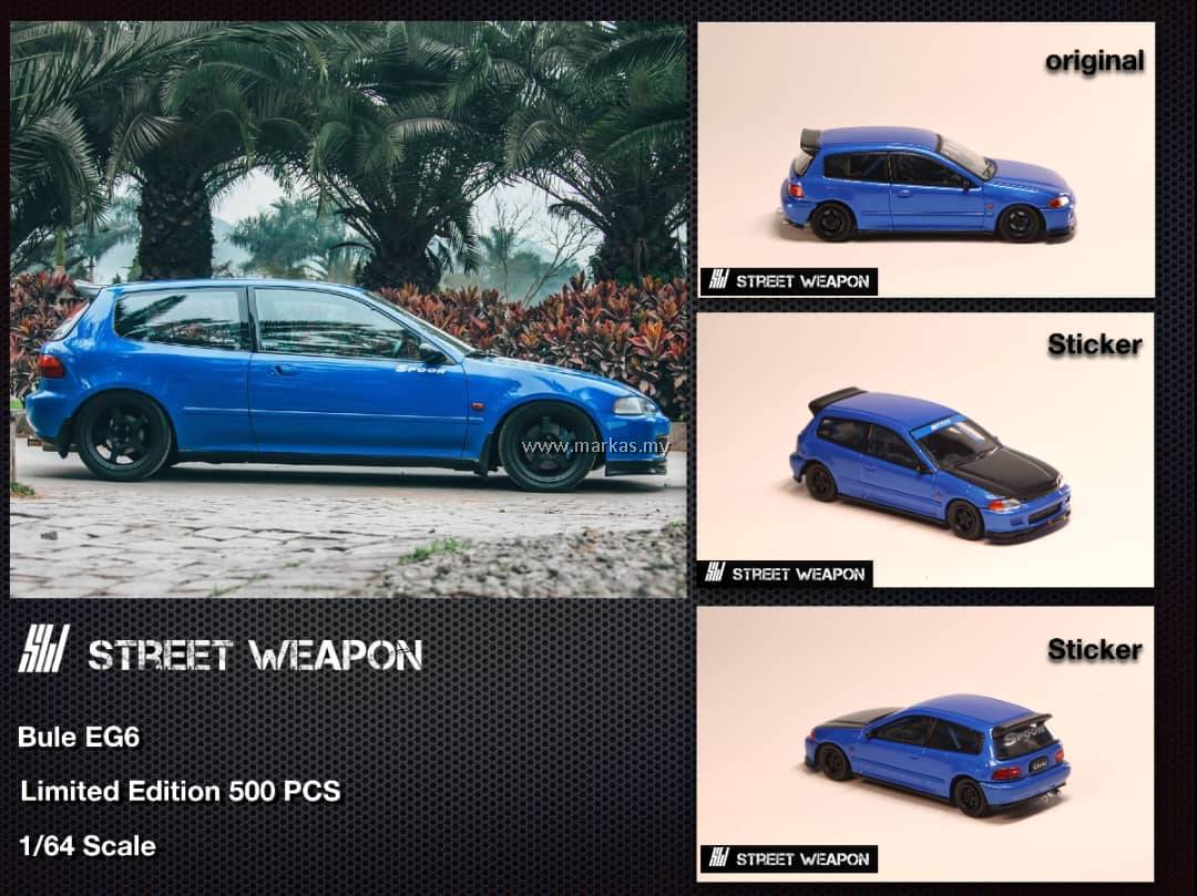 STREETWEAPON 1/64 HONDA CIVIC EG6 BLUE