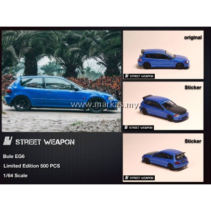 STREETWEAPON 1/64 HONDA CIVIC EG6 BLUE