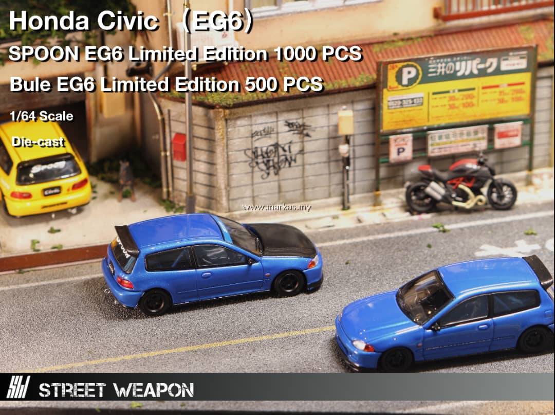 STREETWEAPON 1/64 HONDA CIVIC EG6 BLUE