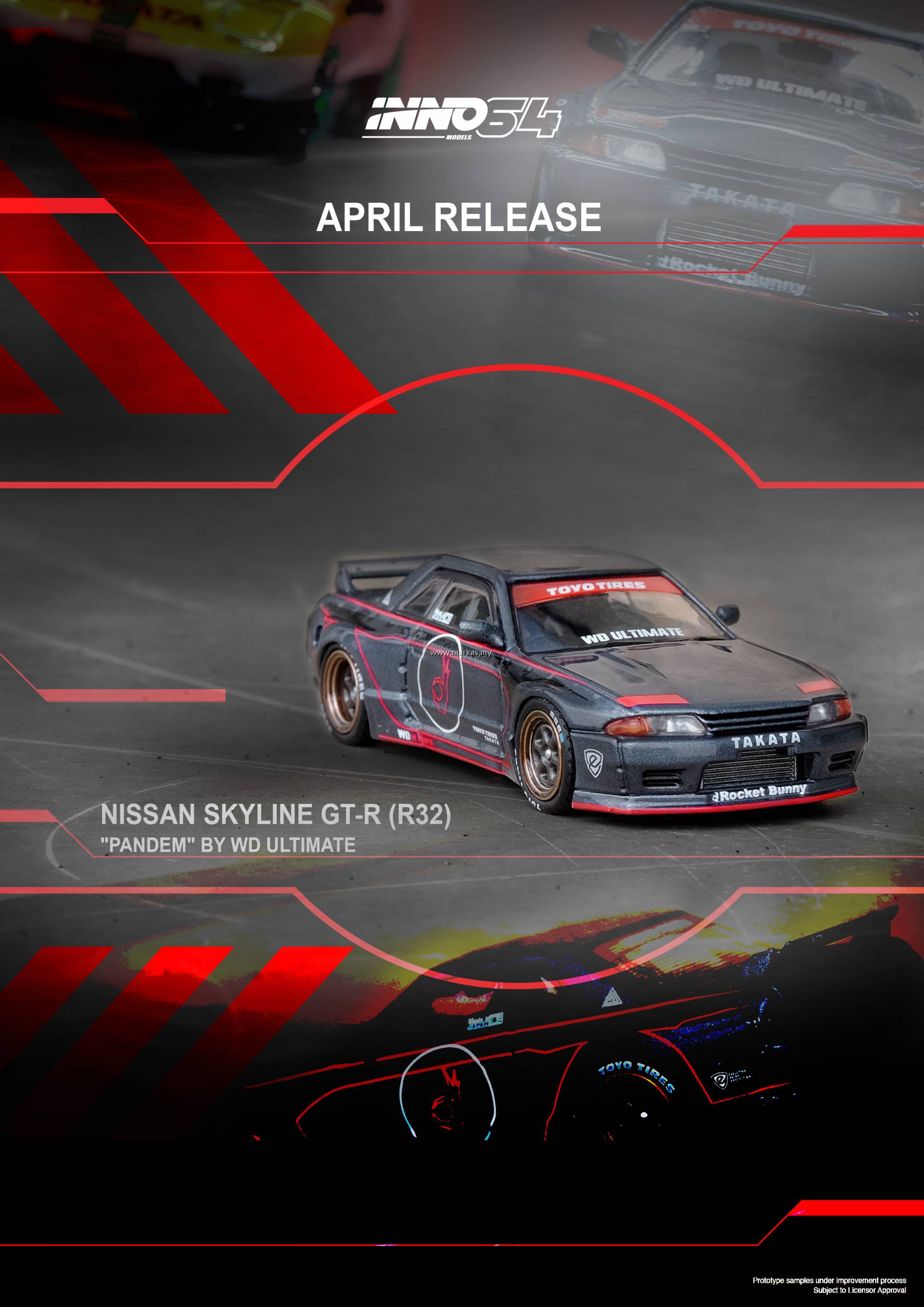 INNO MODELS INNO64 1/64 NISSAN SKYLINE -GT-R R32 PANDEM BY WD ULTIMATE