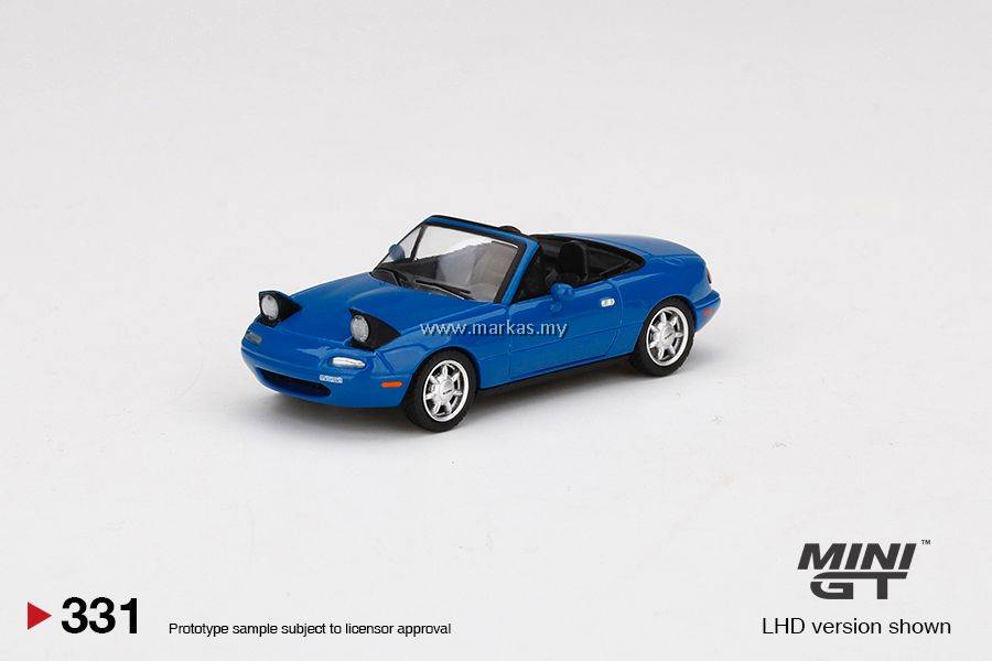 MINI GT 1/64 #331 MAZDA MIATA MX-5 (NA) MARINER BLUE HEADLIGHT UP