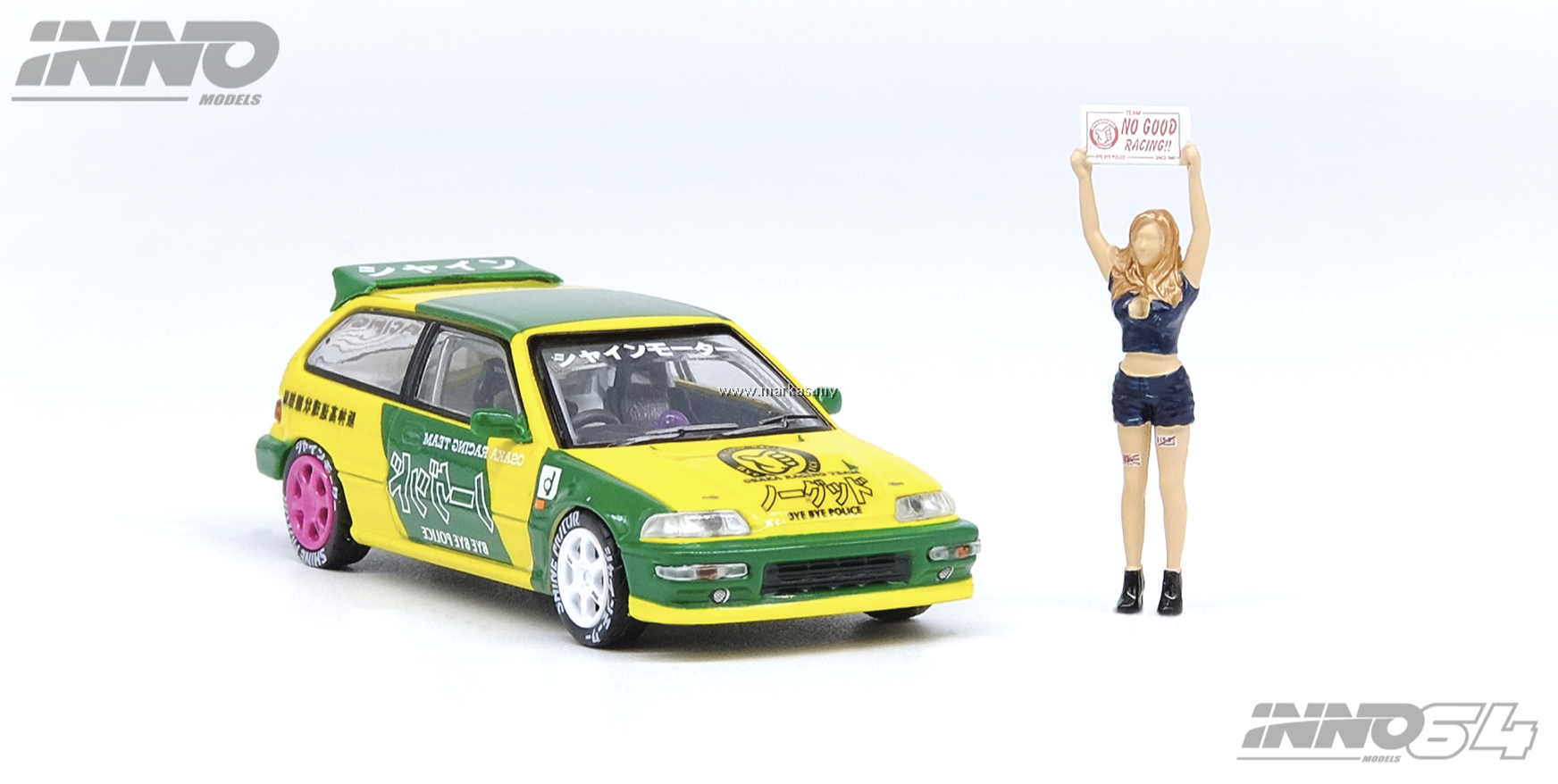 INNO MODELS INNO64 1/64 HONDA CIVIC EF9 NO GOOD RACING OSAKA AUTO MESSE ...