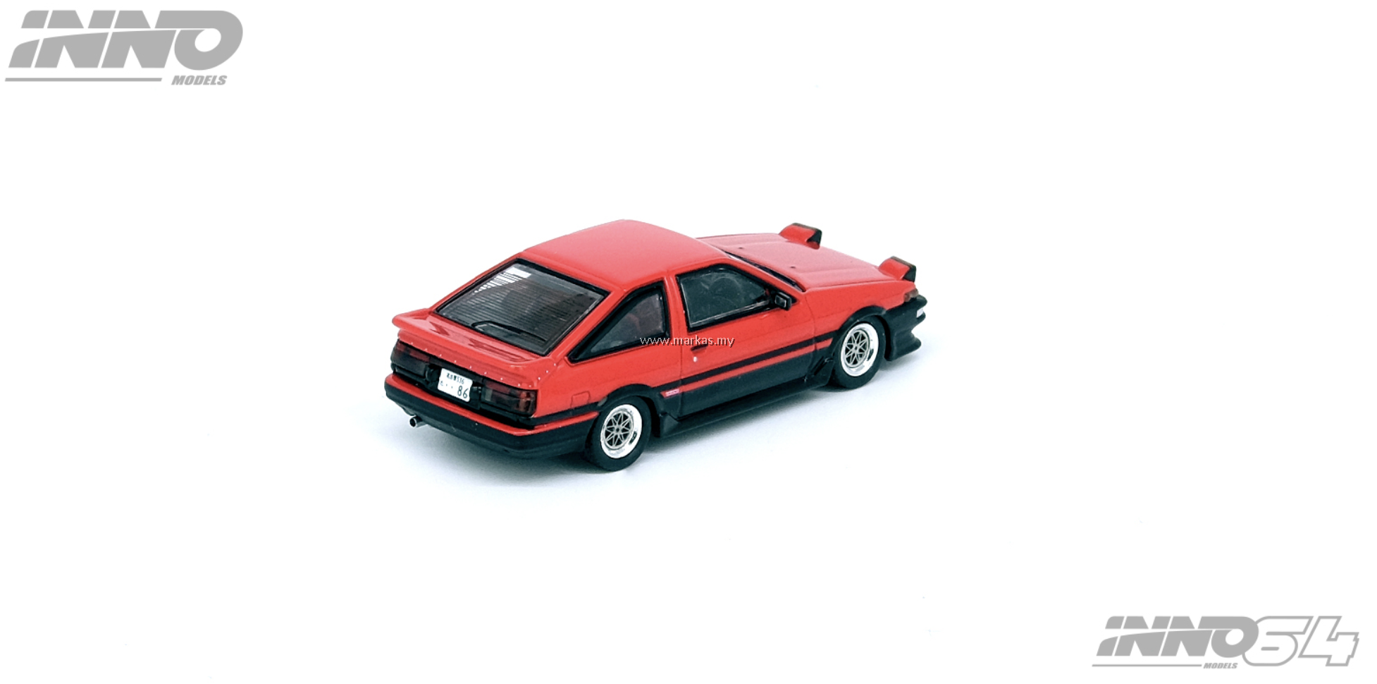 (PO) INNO MODELS INNO64 1/64 TOYOTA SPRINTER TRUENO AE86 RED