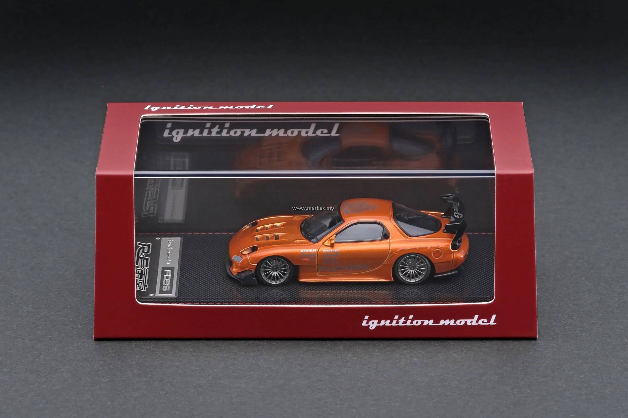 IGNITION MODEL 1/64 IG1950 MAZDA RX-7 (FD3S) RE AMEMIYA ORANGE METALLIC