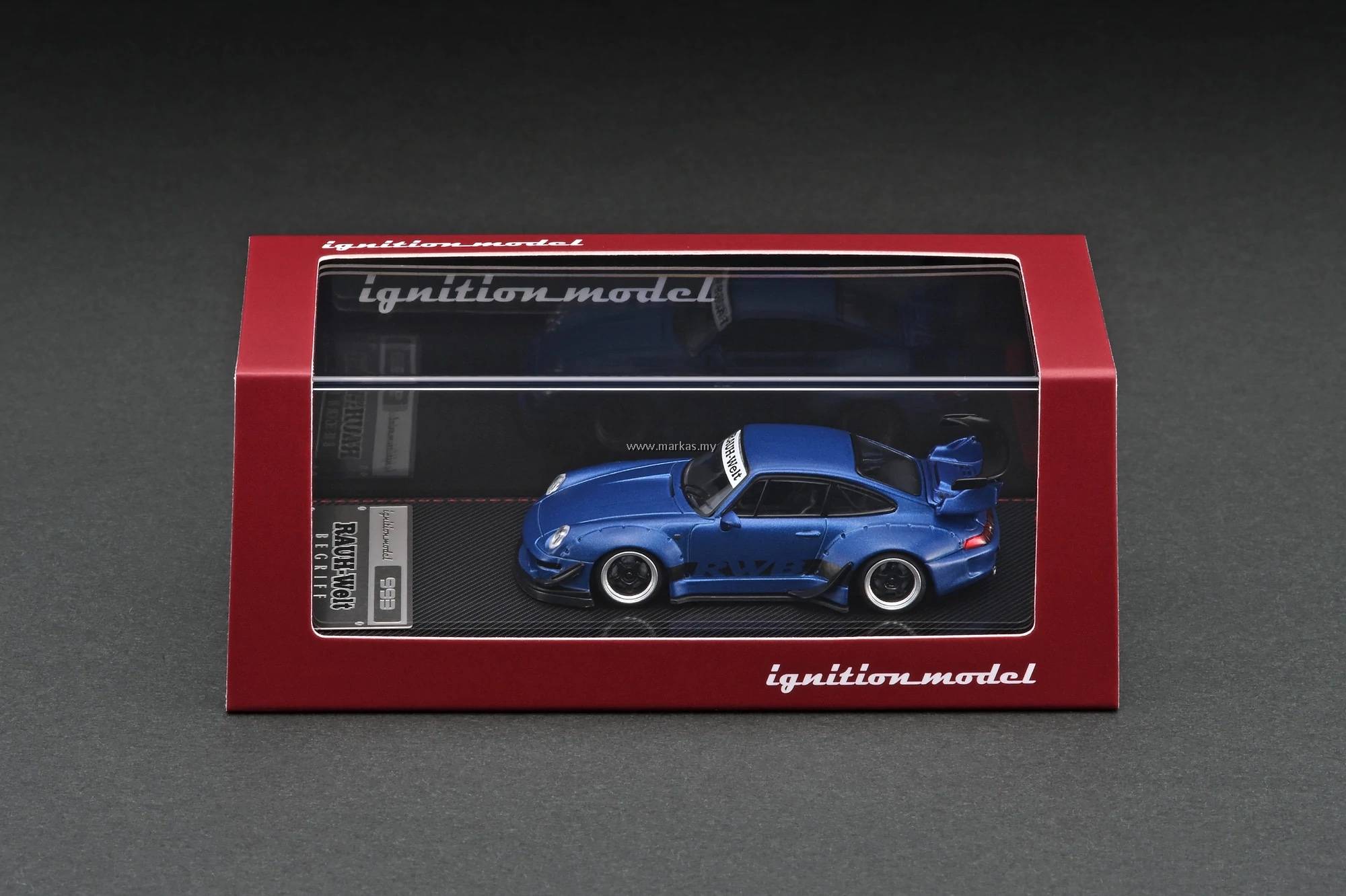 IGNITION MODEL 1/64 IG2150 PORSCHE RWB 993 MATTE BLUE METALLIC