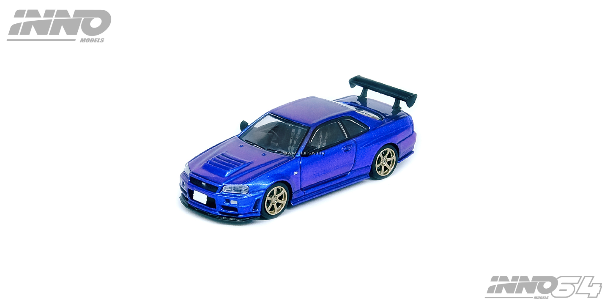 INNO MODELS INNO64 1/64 NISSAN SKYLINE GT-R R34 V-SPEC MIDNIGHT PURPLE II