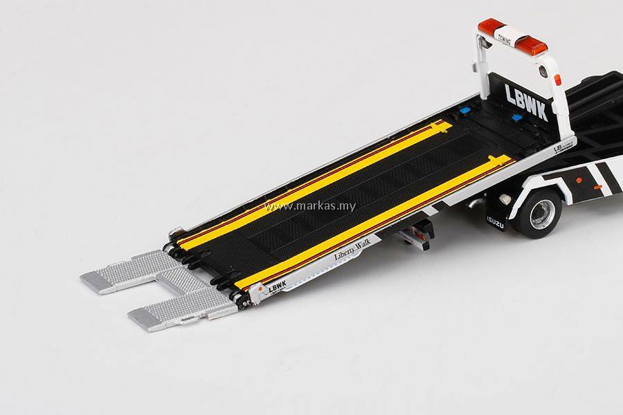 MINI GT 1/64 #356 ISUZU N SERIES VEHICLE TRANSPORTER LBWK WHITE