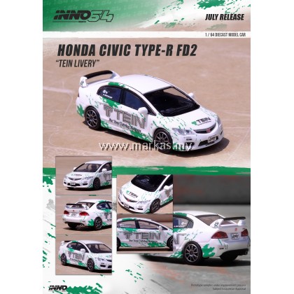 INNO MODELS INNO64 1/64 HONDA CIVIC TYPE-R FD2 TEIN LIVERY