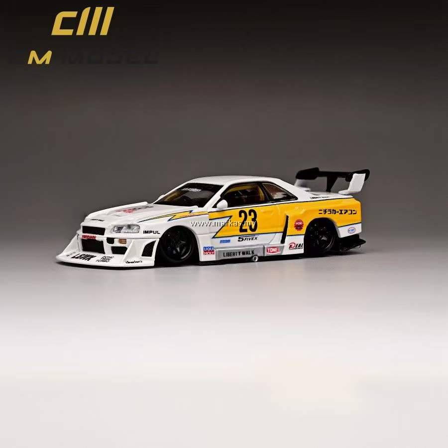 (PO) CM MODEL 1/64 LBWK NISSAN SKYLINE GT-R R34 SUPER SILHOUETTE NO.23 ...