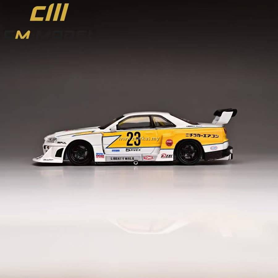 (PO) CM MODEL 1/64 LBWK NISSAN SKYLINE GT-R R34 SUPER SILHOUETTE NO.23 ...