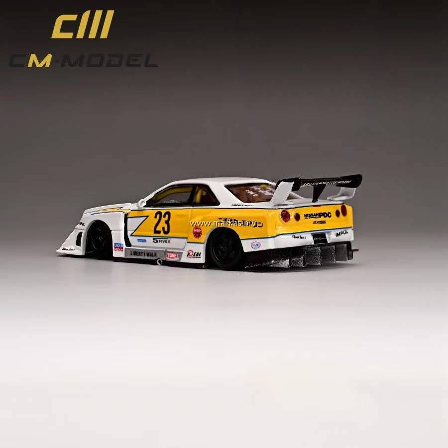 (PO) CM MODEL 1/64 LBWK NISSAN SKYLINE GT-R R34 SUPER SILHOUETTE NO.23 ...