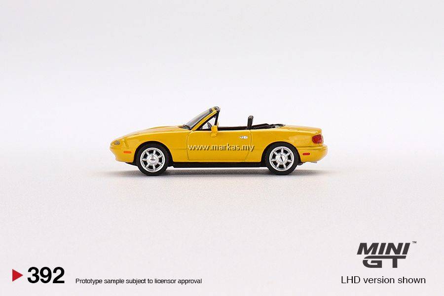 MINI GT 1/64 #392 MAZDA MIATA MX-5 (NA) SUNBURST YELLOW