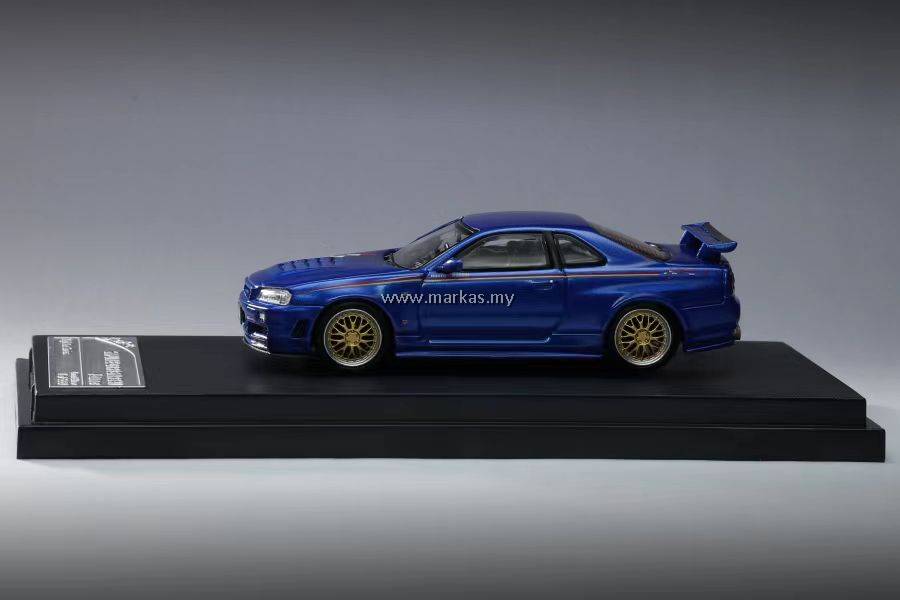 STANCE HUNTERS 1/64 NISSAN SKYLINE GT-R R34 Z-TUNE NISMO LIVERY BAYSIDE BLUE
