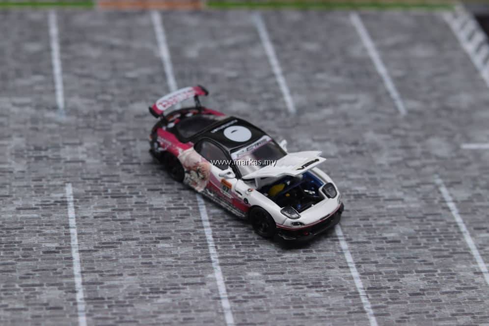 MASTER MODEL 1/64 MAZDA RX-7 RE SUPER G ITASHA ANIME WITH OPENING HOOD