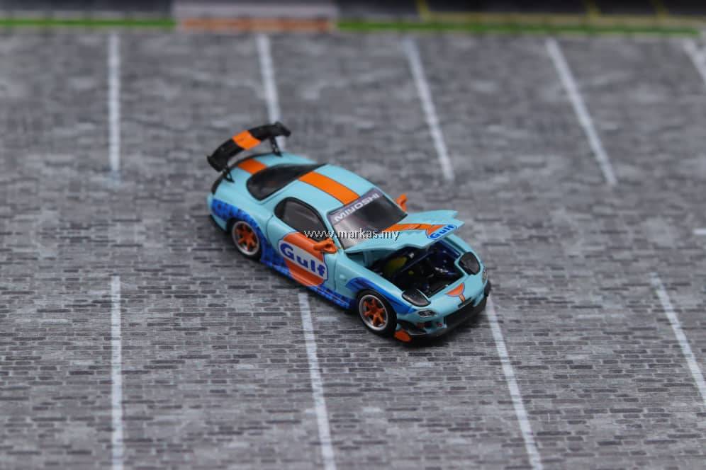 MASTER MODEL 1/64 MAZDA RX-7 RE SUPER G GULF WITH OPENING HOOD