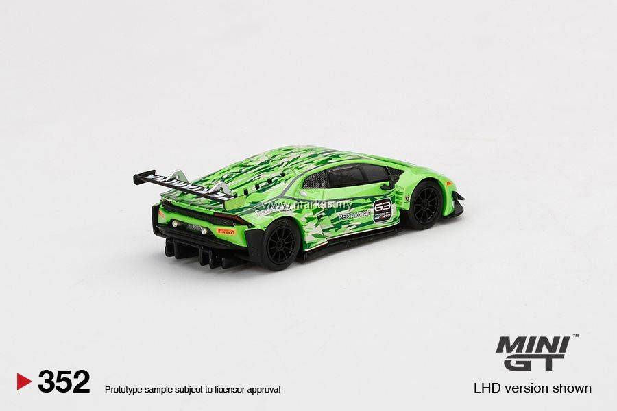 MINI GT 1/64 #352 LAMBORGHINI HURACAN GT3 EVO PRESENTATION