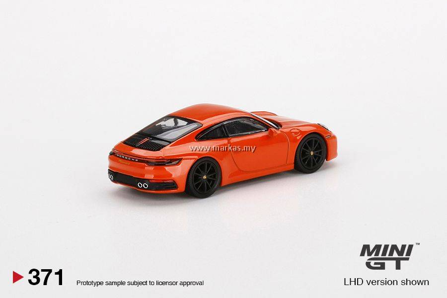 MINI GT 1/64 #371 PORSCHE 911 992 CARRERA 4S LAVA ORANGE