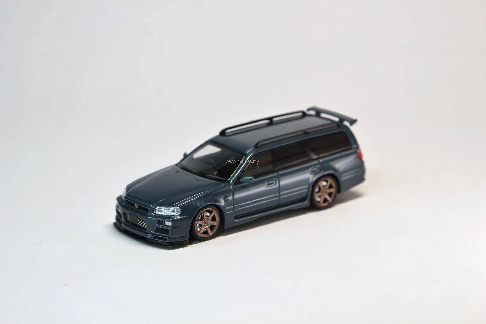 (PO) STREET WEAPON 1/64 NISSAN STAGEA WC34 260RS MIDNIGHT GREEN
