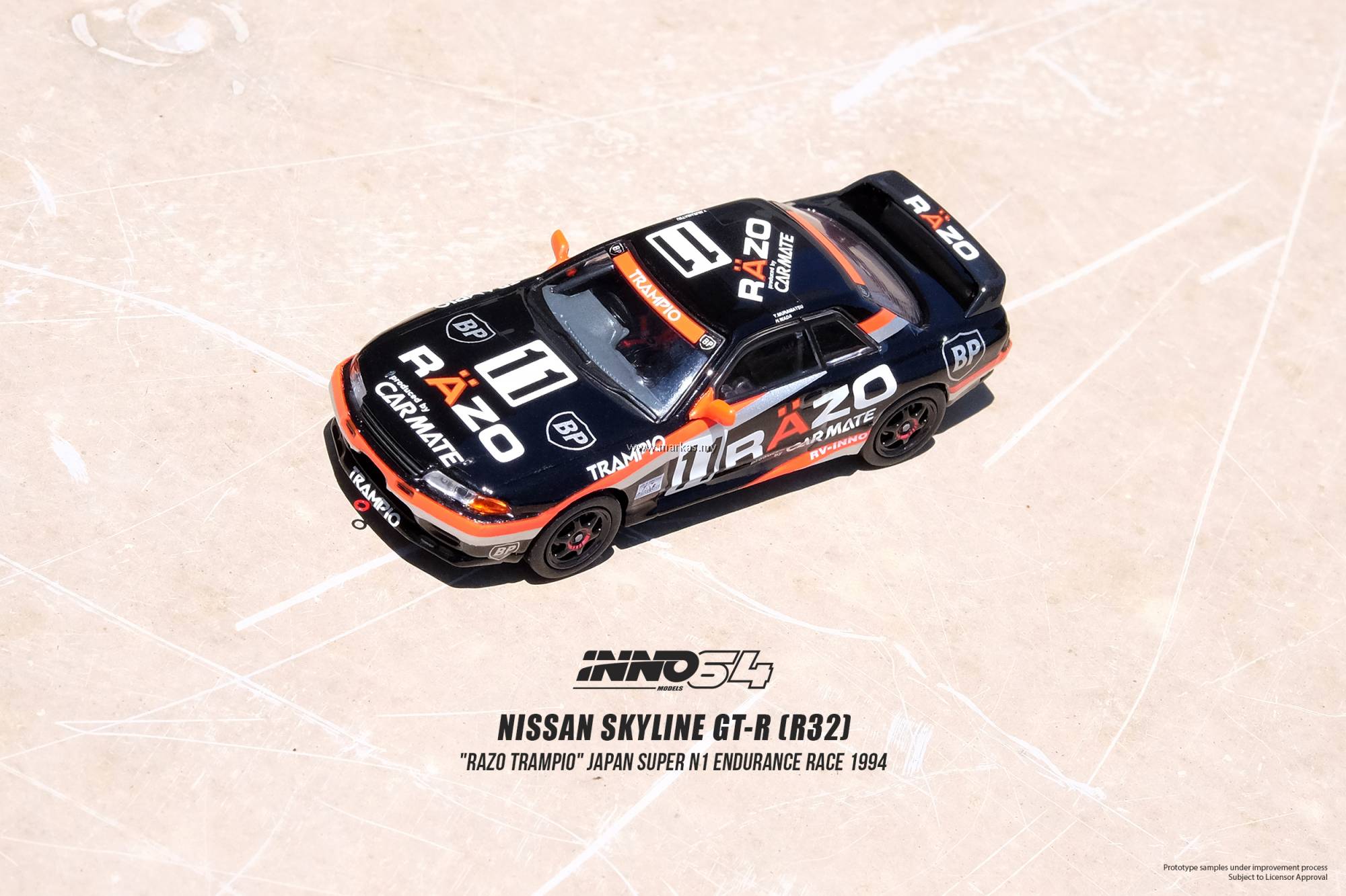 INNO MODELS INNO64 1/64 NISSAN SKYLINE GT-R R32 #11 RAZO TRAMPIO JAPAN ...