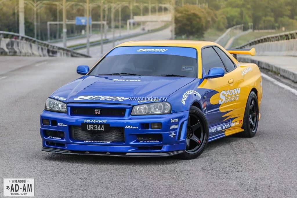 (PO) STANCE HUNTERS X GHOST PLAYER 1/64 NISSAN SKYLINE GT-R R34 HKS ...