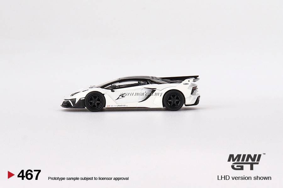 (PO) MINI GT 1/64 #467 LB WORKS LAMBORGHINI AVENTADOR GT EVO PRESENTATION