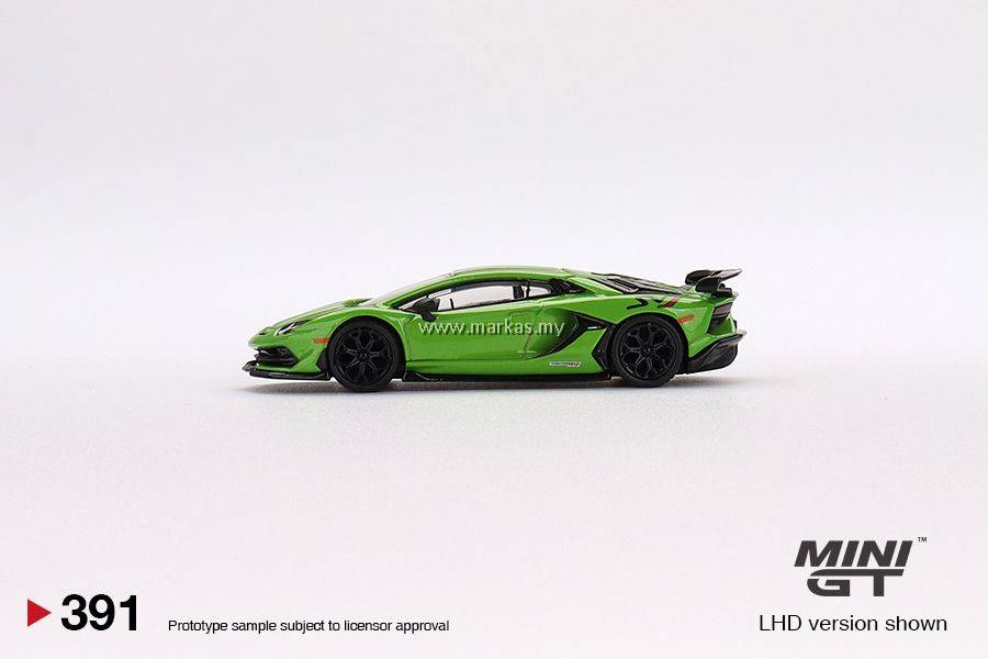 MINI GT 1/64 #391 LAMBORGHINI AVENTADOR SVJ VERDE MANTIS