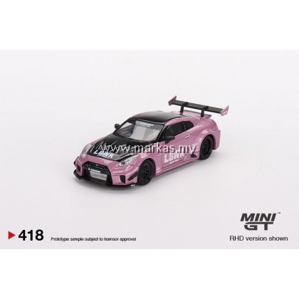 MINI GT 1/64 #418 LB-SILHOUETTE WORKS GT NISSAN 35GT-RR VER.2 PASSION PINK