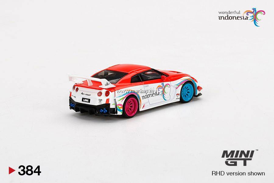 MINI GT INDONESIA EXCLUSIVE 1/64 #384 LB SILHOUETTE WORKS GT NISSAN 35GT-RR VER.1 WONDERFUL ...