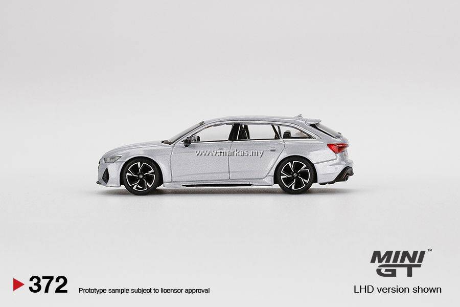 MINI GT 1/64 #372 AUDI RS6 AVANT CARBON BLACK EDITION FLORETT SILVER