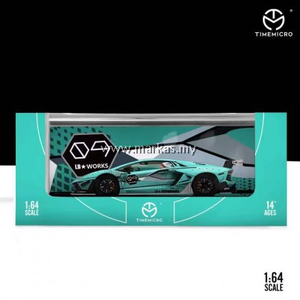 TIME MICRO 1/64 LAMBORGHINI AVENTADOR LP700 2.0 NO.09 BLUE WITH FIGURE