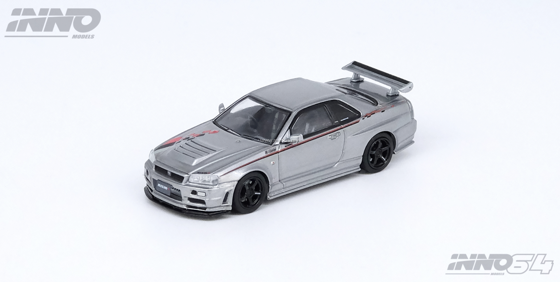 INNO MODELS INNO64 1/64 NISSAN SKYLINE GT-R R34 R-TUNE SILVER