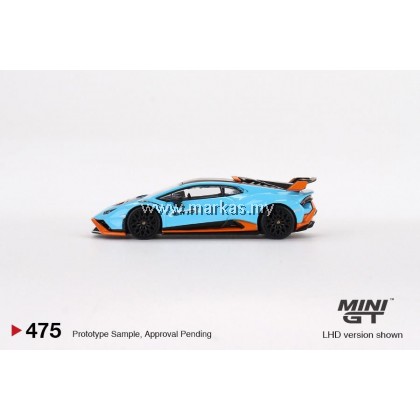 (PO) MINI GT 1/64 #475 LAMBORGHINI HURACAN STO BLU LAUFEY