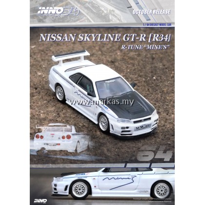 INNO MODELS INNO64 1/64 NISSAN SKYLINE GT-R R34 R-TUNE MINE'S