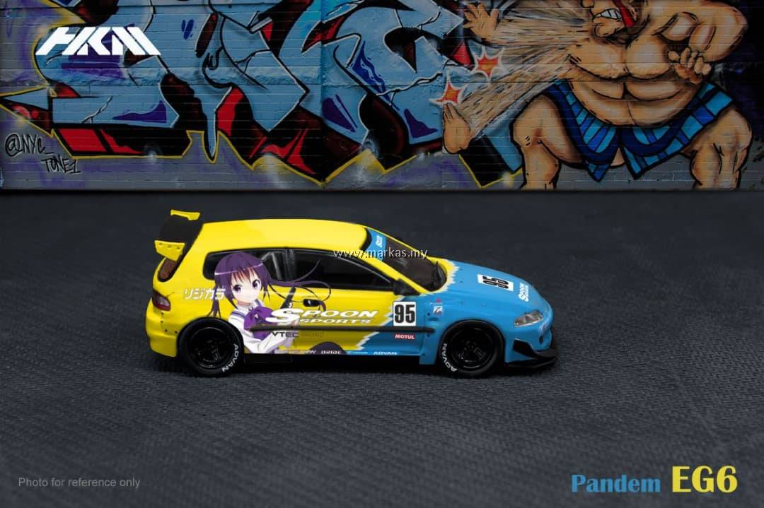 (PO) HKM PREMIUM 1/64 HONDA CIVIC EG6 PANDEM ROCKET BUNNY SPOON ANIME ...
