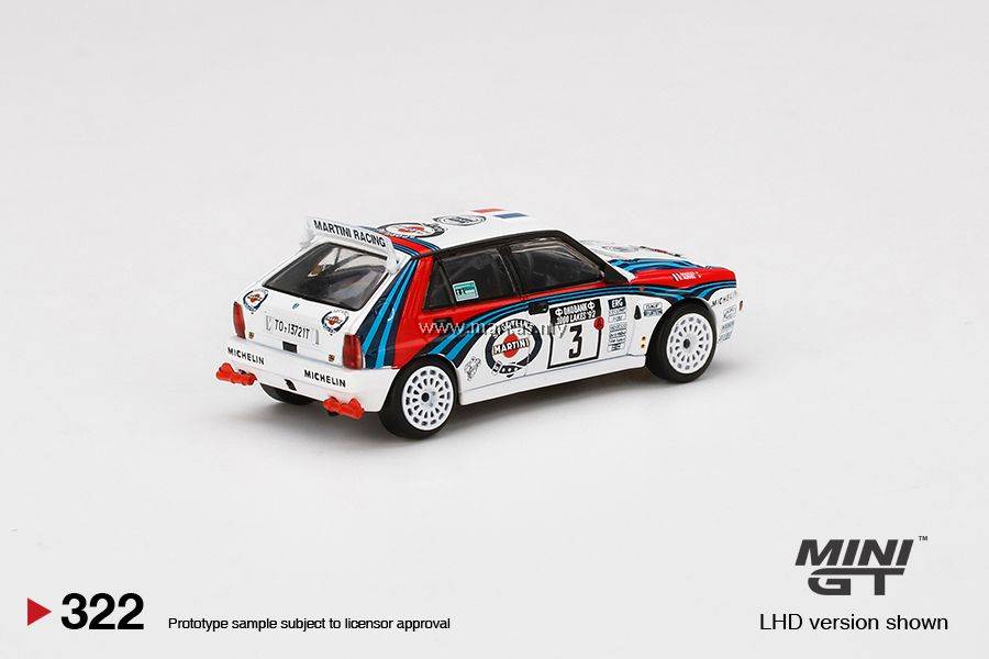 MINI GT 1/64 #322 LANCIA DELTA HF INTEGRALE EVOLUZIONE 1992 RALLY 1000 ...
