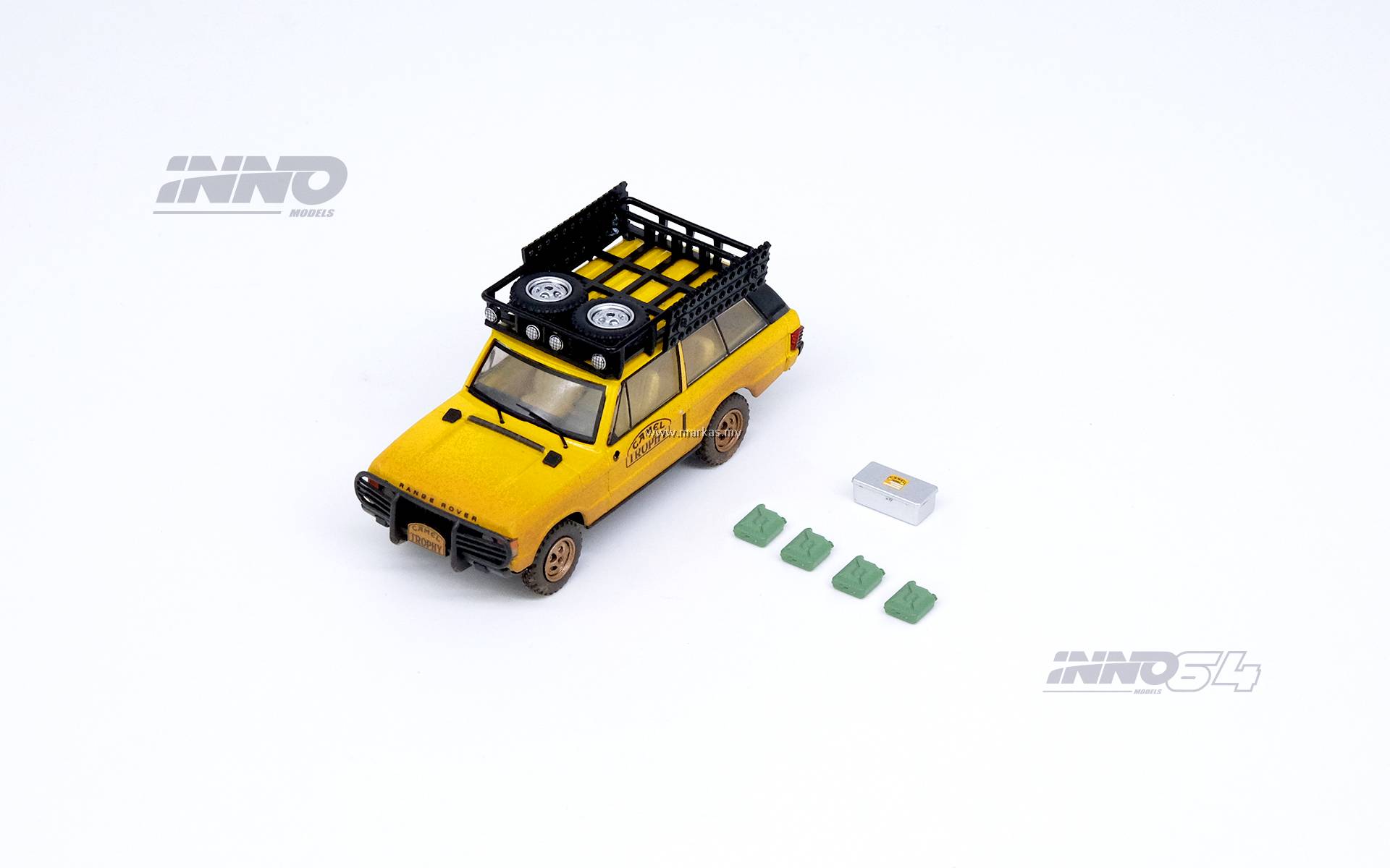 INNO MODELS INNO64 1/64 RANGE ROVER CLASSIC CAMEL TROPHY DUST EFFECT