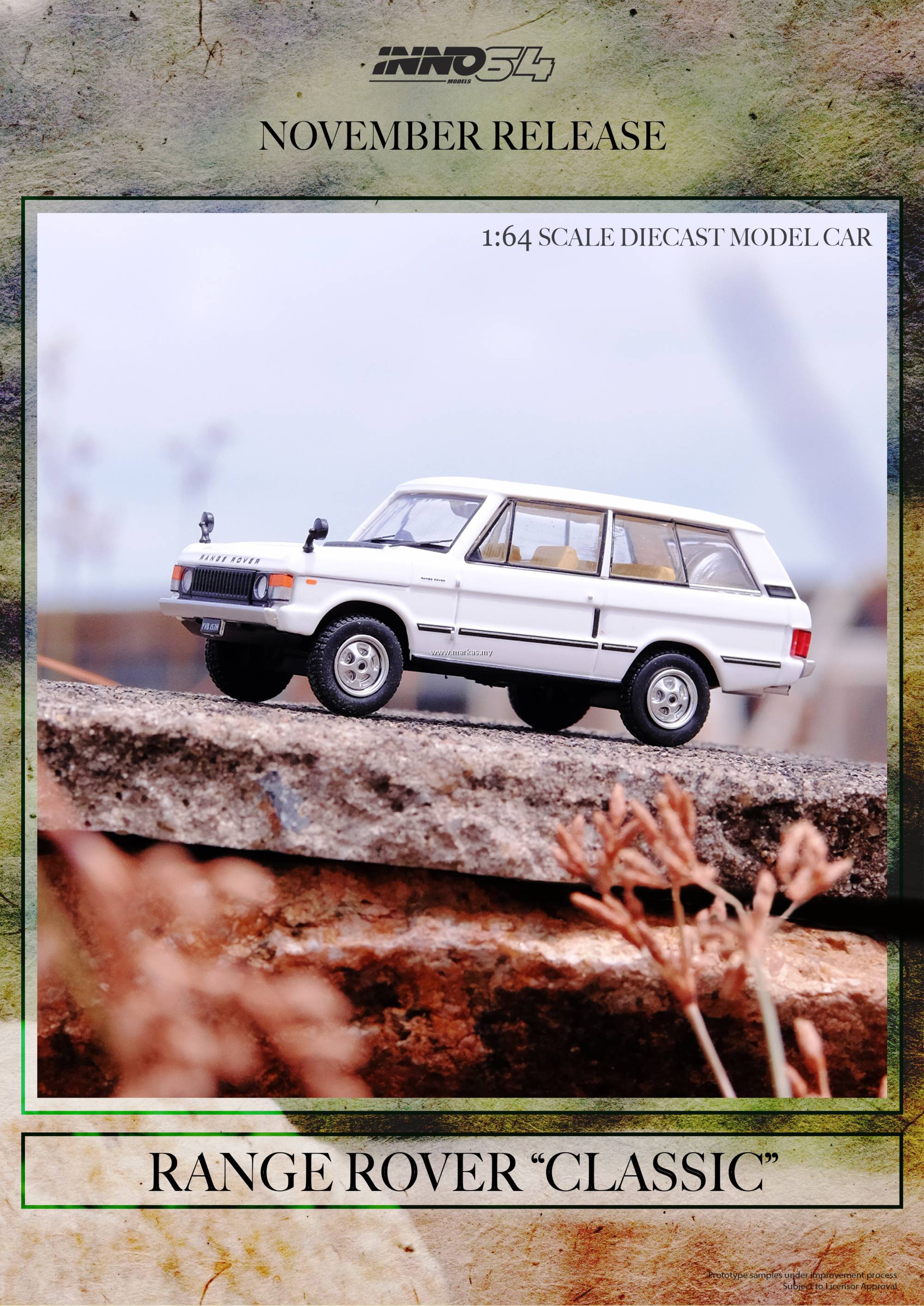 INNO MODELS INNO64 1/64 RANGE ROVER CLASSIC WHITE