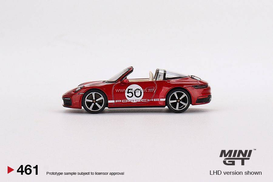 MINI GT 1/64 #461 PORSCHE 911 TARGE 4S HERITAGE DESIGN EDITION CHERRY RED