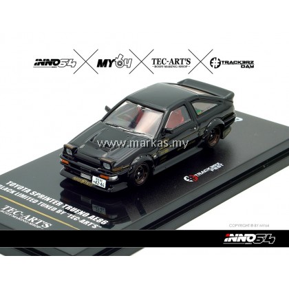 INNO MODELS INNO64 1/64 TOYOTA SPRINTER TRUENO AE86 TEC-ART'S BLACK ...
