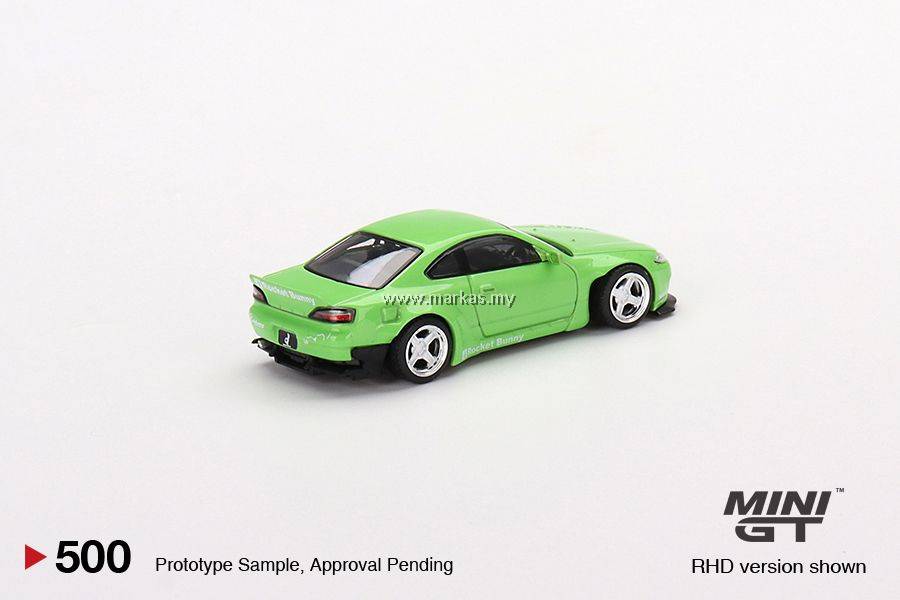 (PO) MINI GT 1/64 #500 NISSAN SILVIA PANDEM S15 GREEN